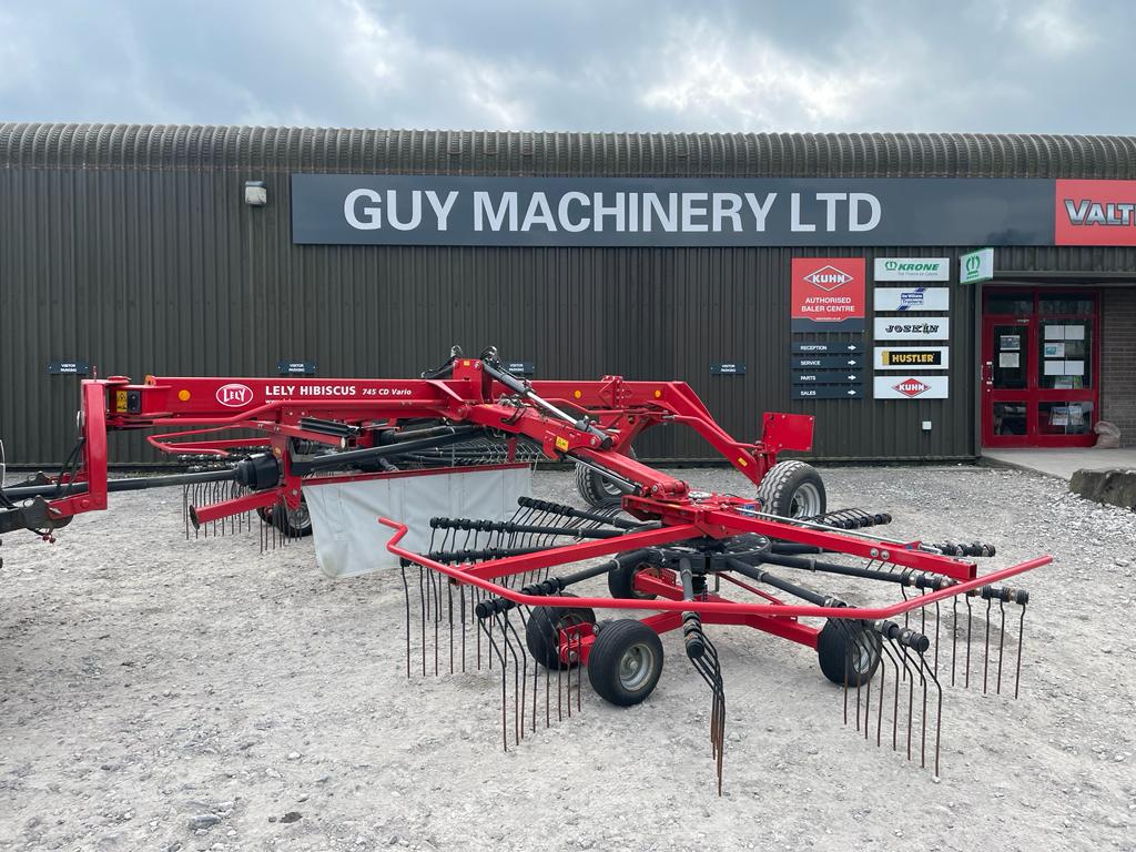 Lely Hibiscus CD Vario 745 twin rotor rake from Guy Machinery